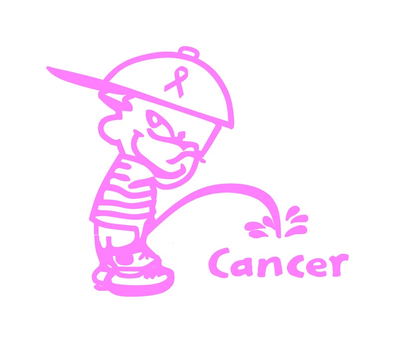 Piss on Cancer Vinyl Decal for Car Window Laptop Vinyl Sticker USA ...