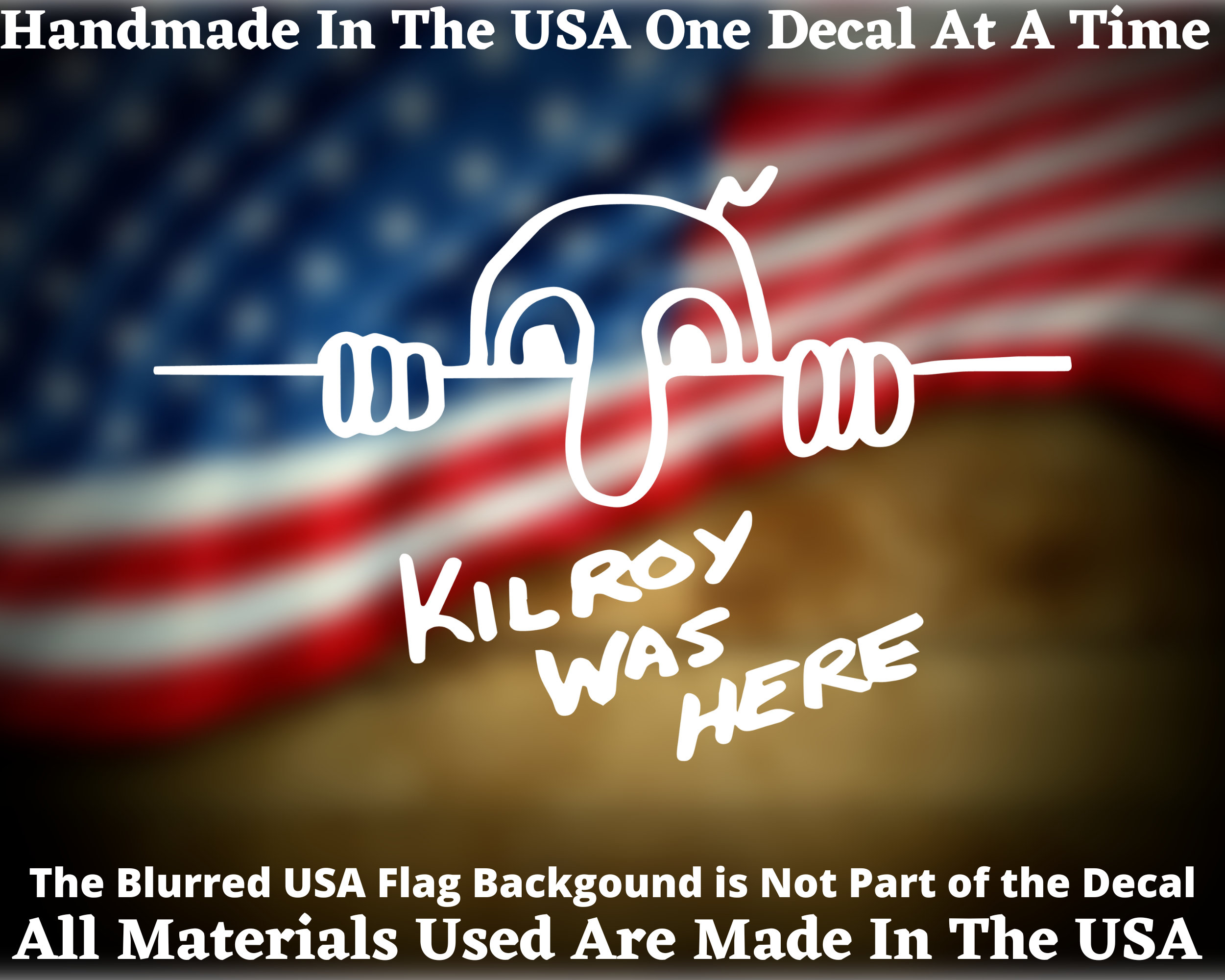 Kilroy Was Here WW2 Vinyl Decal Bumper Sticker Car Truck Van Window ...