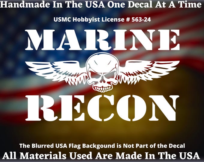 USMC 0321 Marine Recon MOS Car Truck Van Window Decal Sticker Vinyl ...