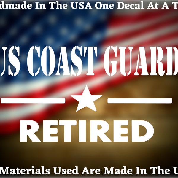 Coast Guard Retired Decal - Etsy
