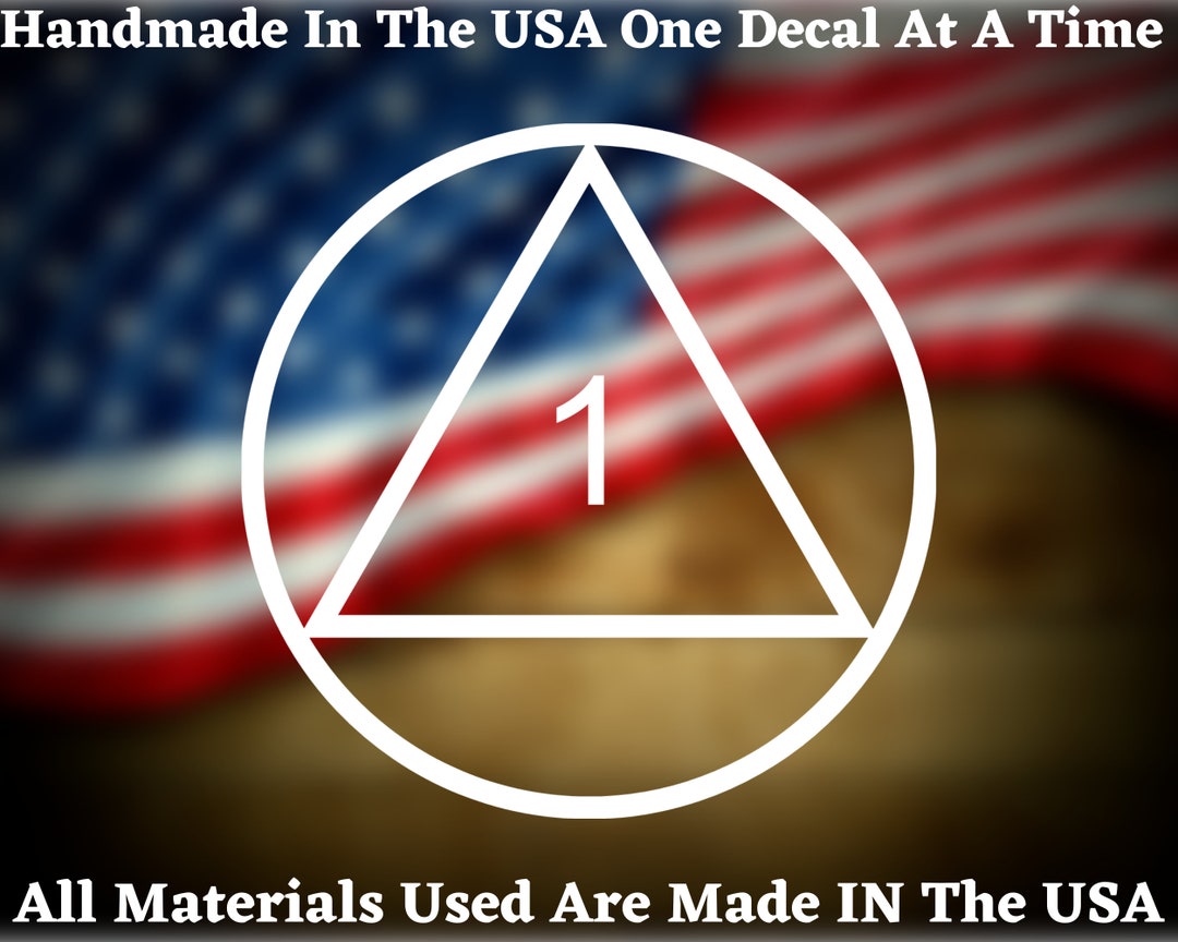 AA alcoholics Anonymous Recovery Sobriety Year Car Truck Van Window or ...