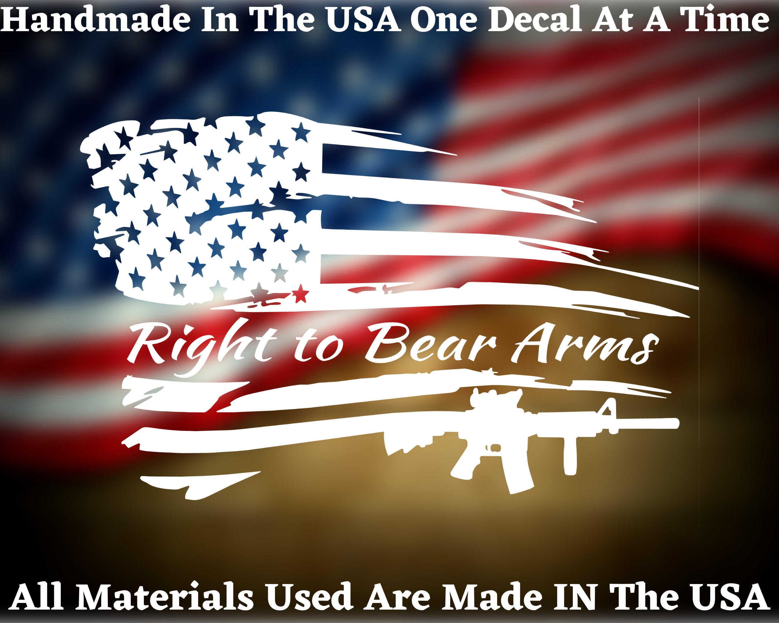 Distressed American Flag Right to Bear Arms Patriotic 2nd - Etsy
