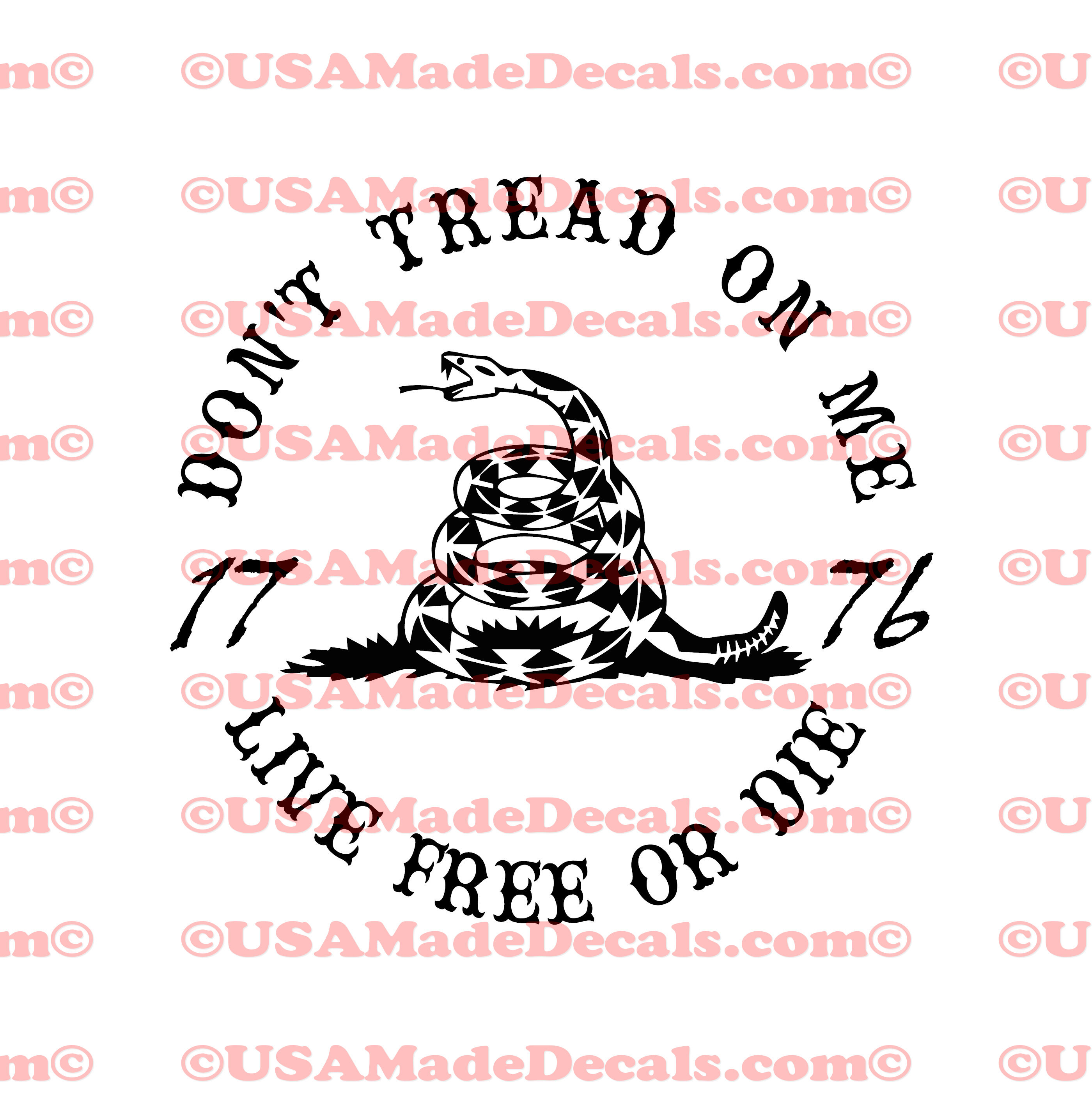 Don't Tread On Me Live Free Or Die 1776 Gadsden Snake Flag | Etsy