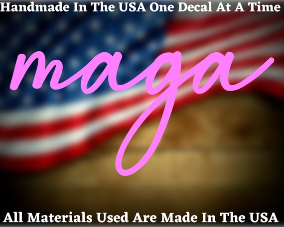 MAGA Cursive Die Cut Decal Home Laptop Computer Truck Car - Etsy