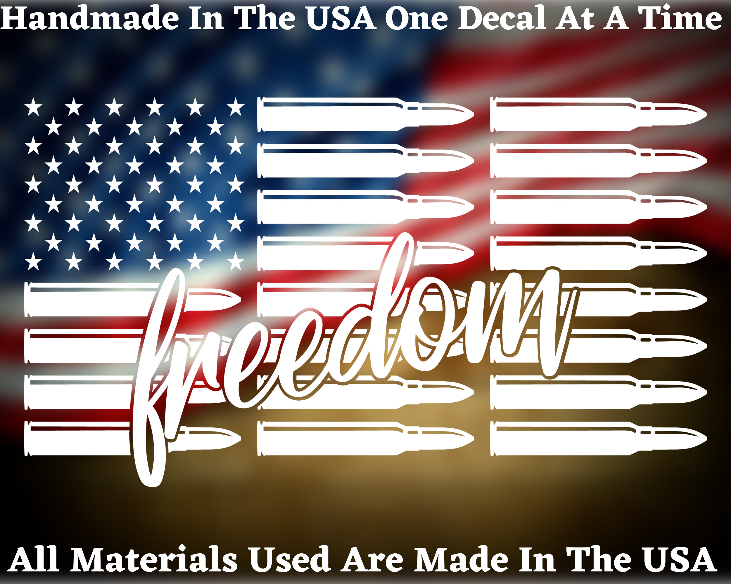 American Flag Freedom Bullets Car Truck Van Window or Bumper - Etsy