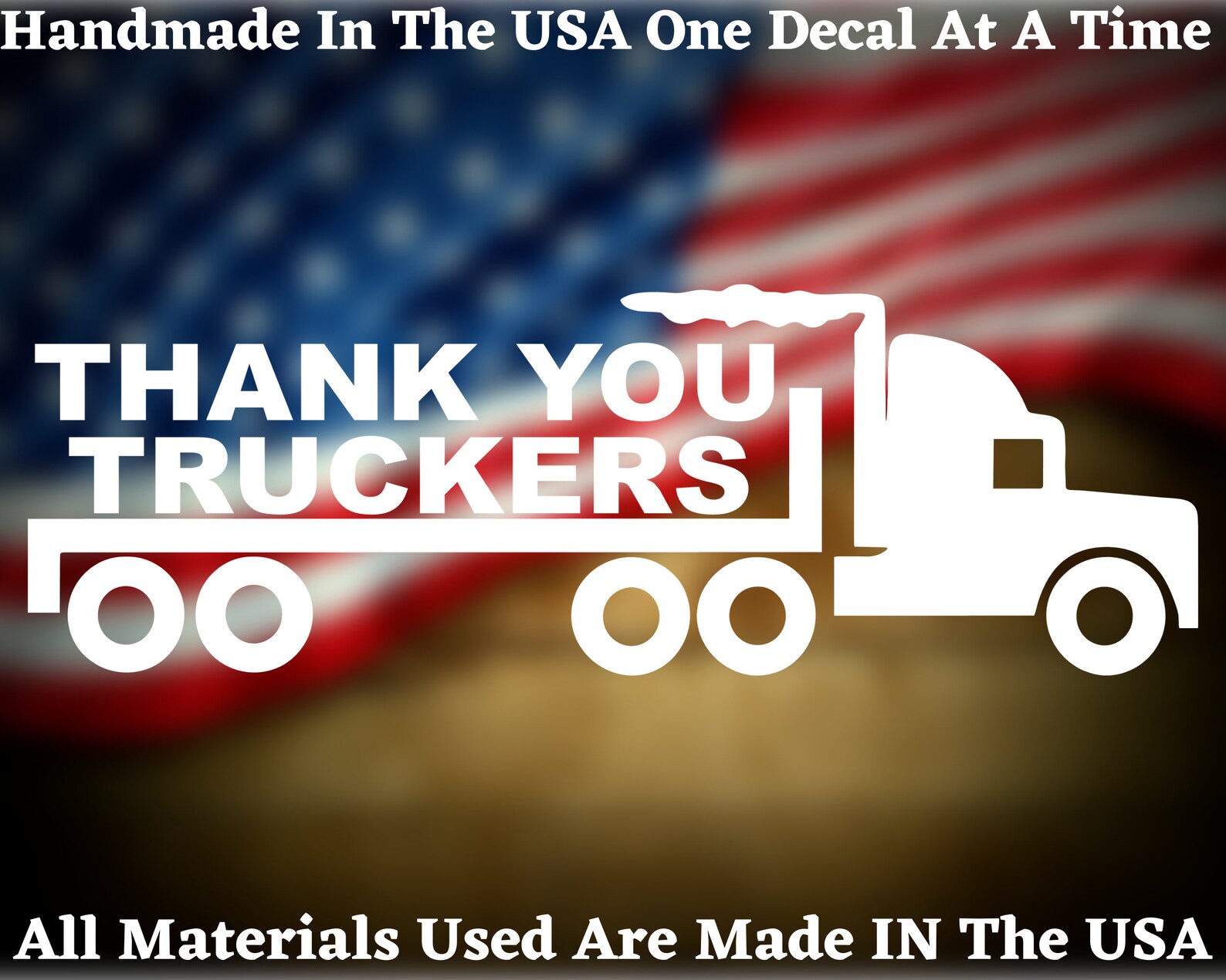 Thank You Truckers Die Cut Decal Home Laptop Computer Truck | Etsy