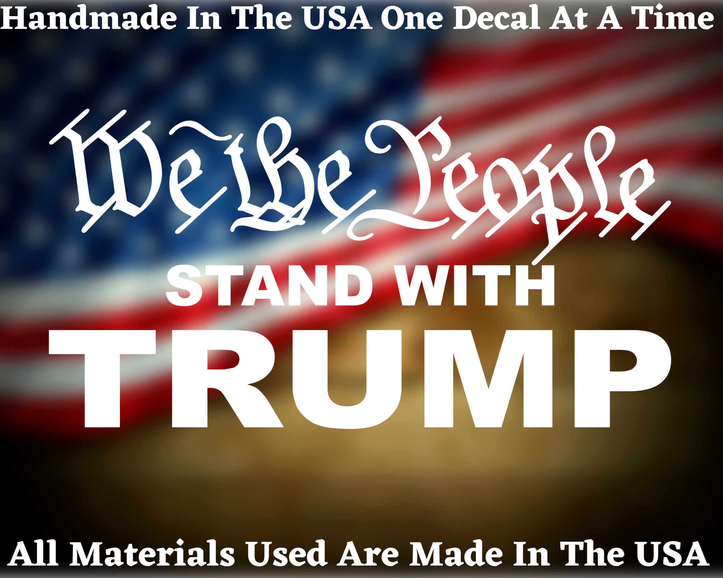 We the People Stand With Trump Car Truck Van Window or Bumper - Etsy