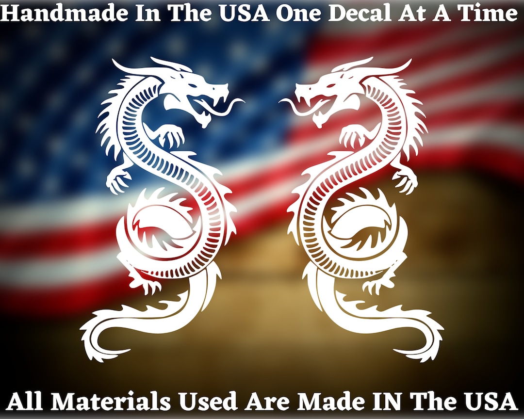 Dragons Mythical Tribal Fantasy Set of 2 Car Truck Van Window or Bumper ...