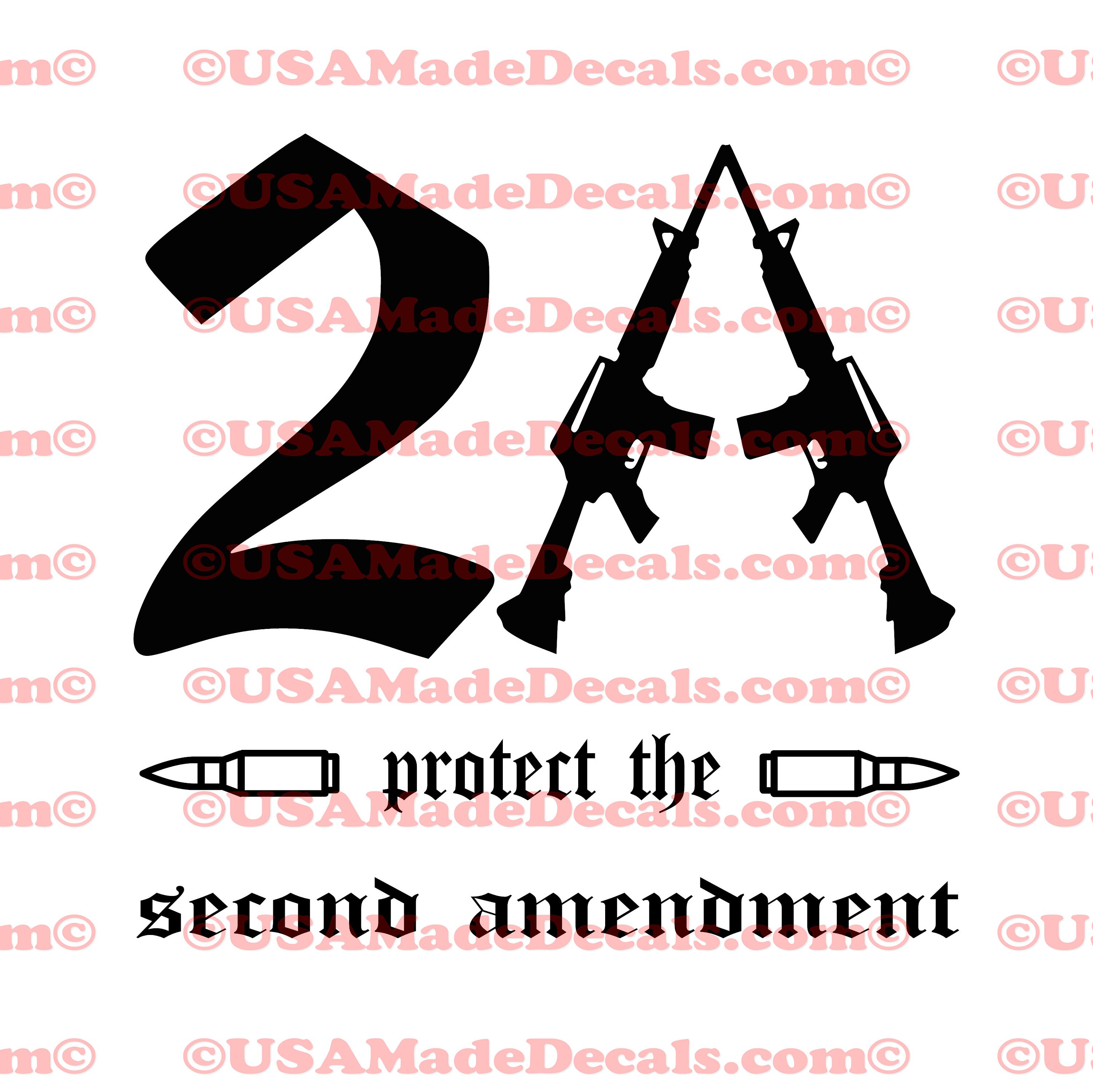 2A Protect the Second Amendment Decal Car Truck Van Window or | Etsy