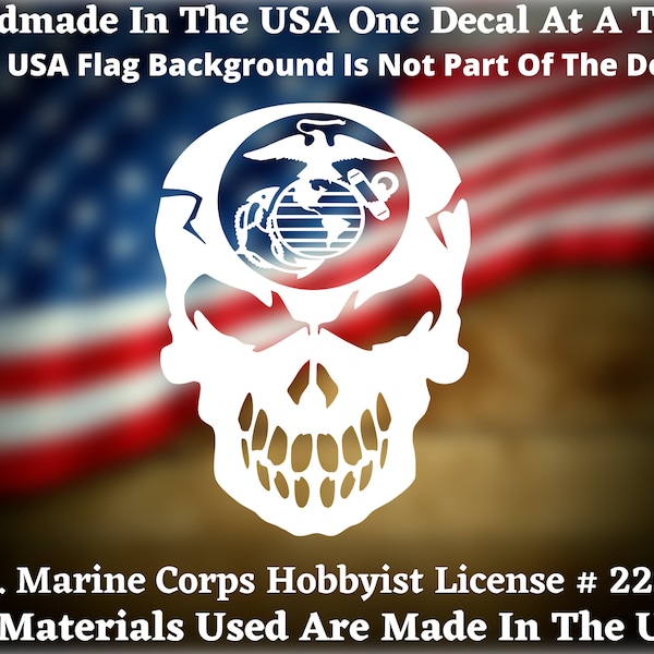 Marine Skull Decal - Etsy