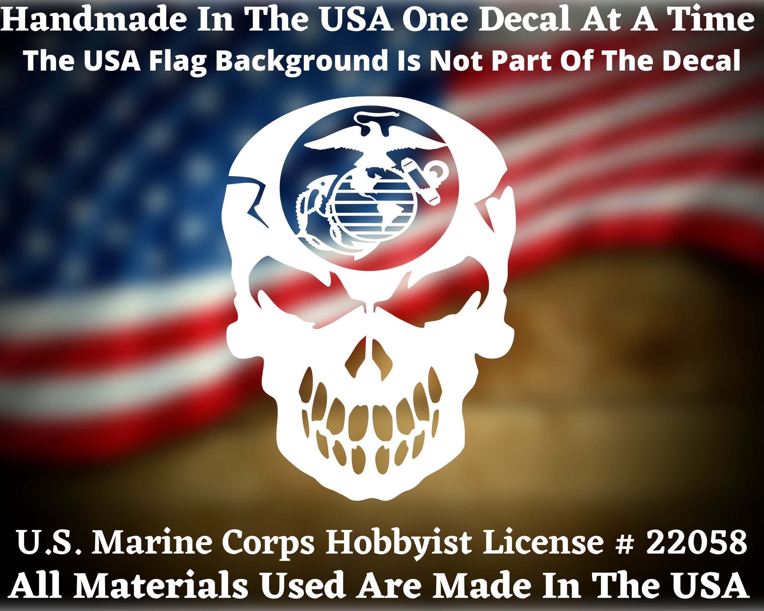 Marine Skull Decal