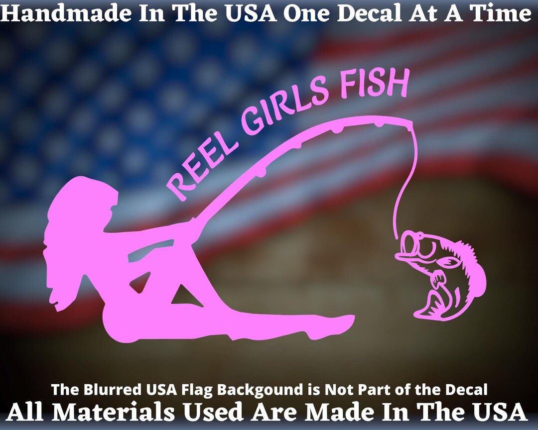 Reel Girls Fish Vinyl Decal for Car Truck Van Window or Bumper Sticker ...