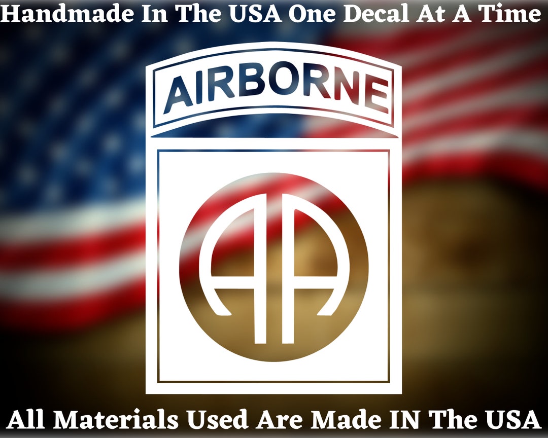 82nd Airborne #1 Car Truck Van Window or Bumper Sticker Vinyl Decal USA ...