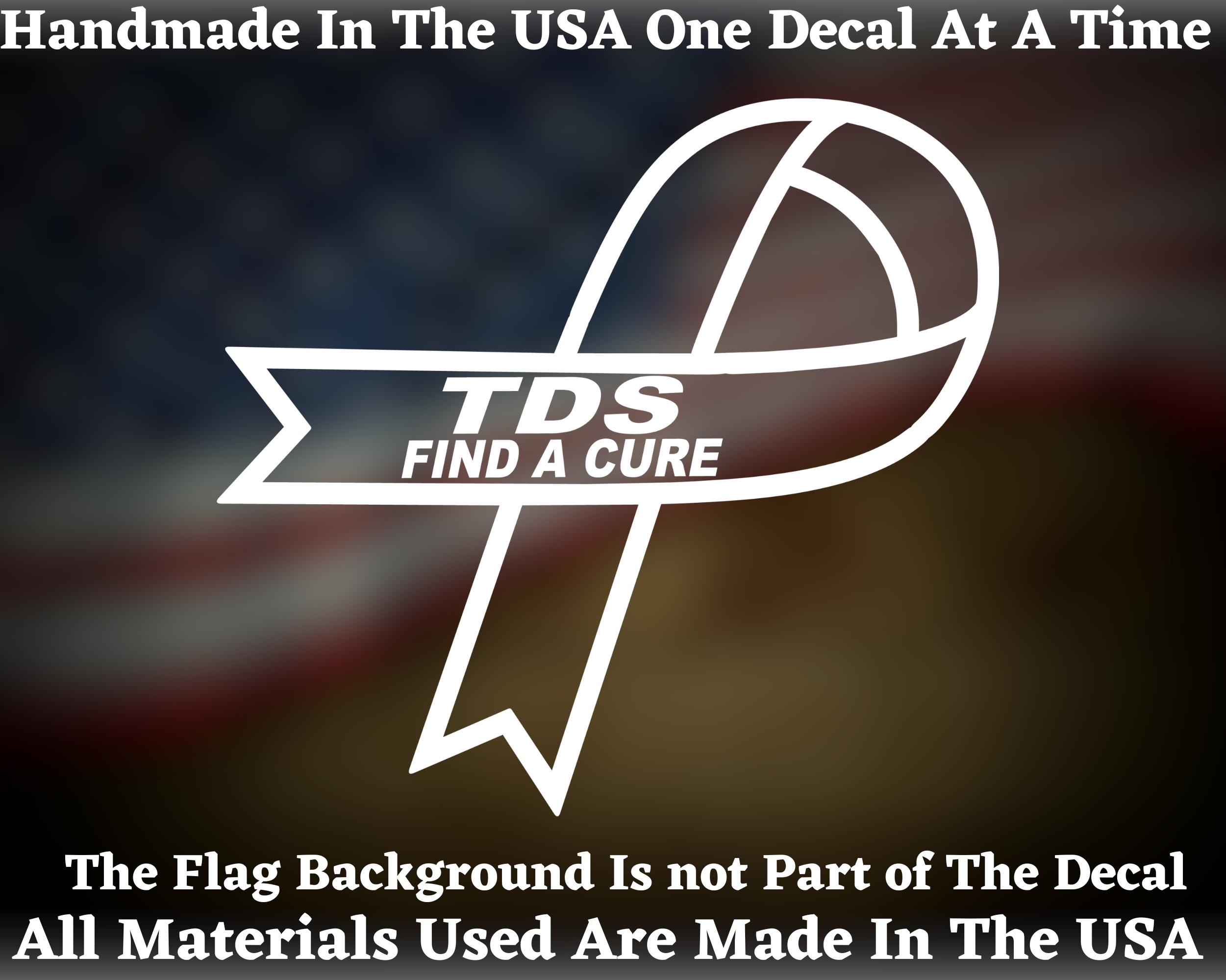 TDS (trump Derangement Syndrome) Find A Cure Ribbon Vinyl Decal MAGA ...