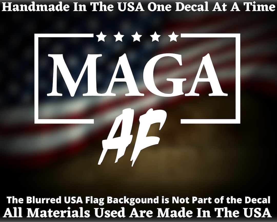MAGA AF 2 Pro Trump Vinyl Decal Home Laptop Computer Truck Car Bumper Sticker Decal USA Seller ...