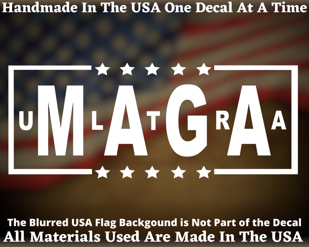 Ultra MAGA 2 Vinyl Die Cut Decal Trump 2024, Pro-trump, Window Decal, Bumper Sticker Made in ...