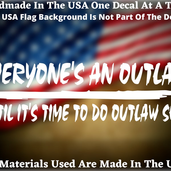 Outlaw Bumper Sticker - Etsy