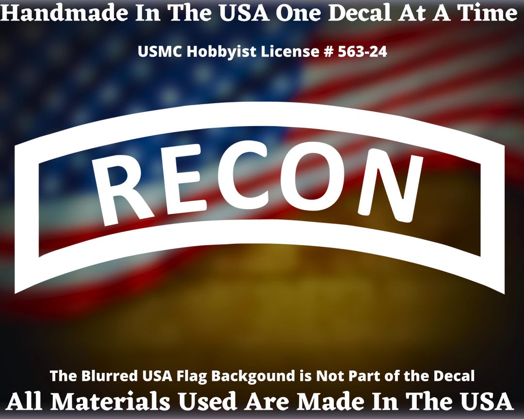 US Army Recon Vinyl Decal for Car Truck Van Window or Bumper Sticker ...