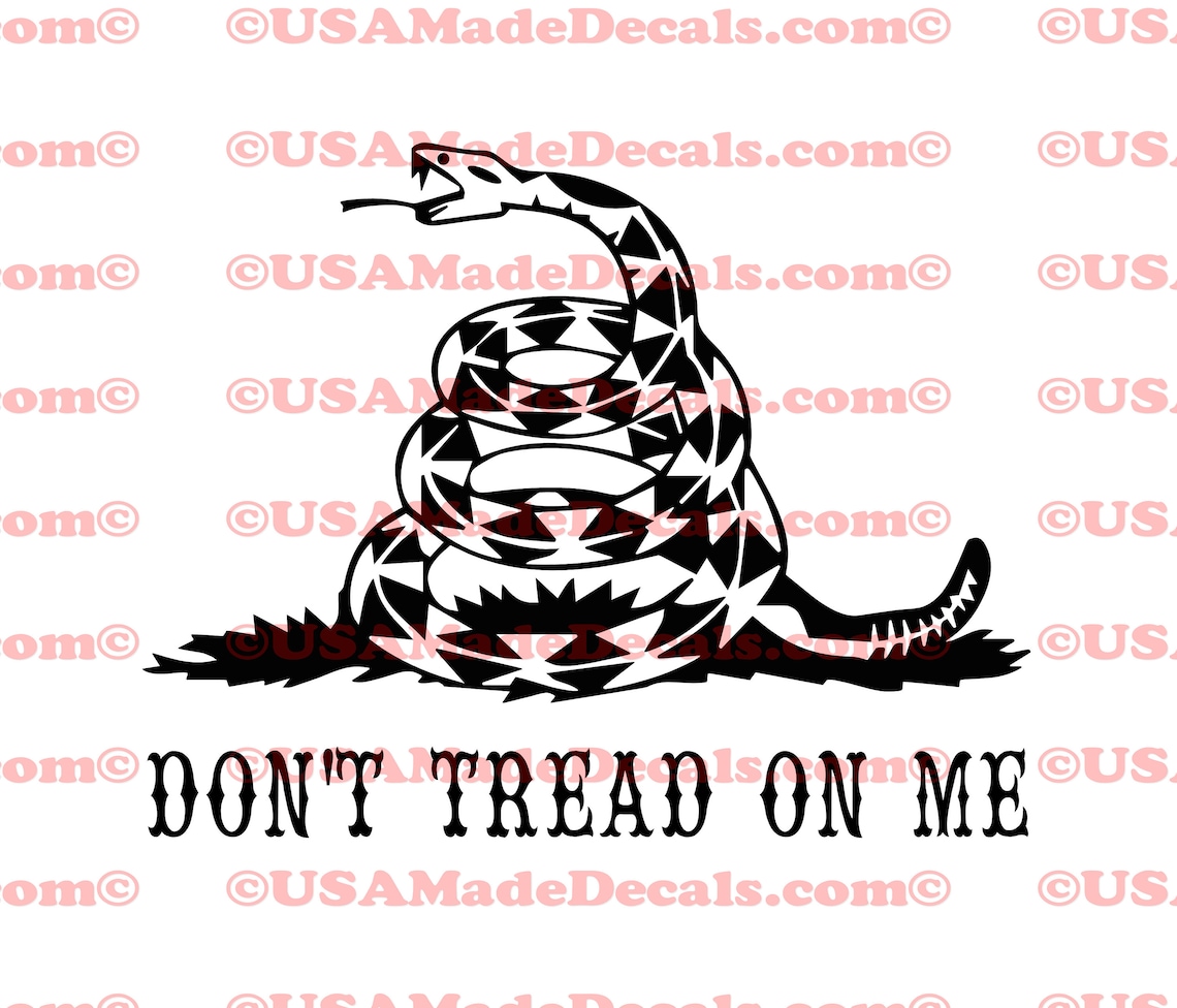 Don't Tread on Me Decal Gadsden Snake 2nd Amendment - Etsy