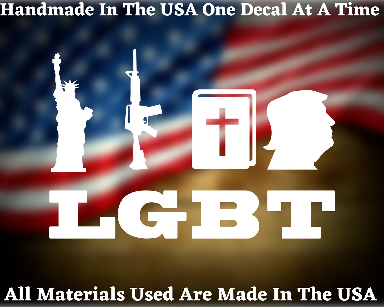 Liberty Guns Bible Trump Die Cut Decal - Home Laptop Computer Truck Car ...