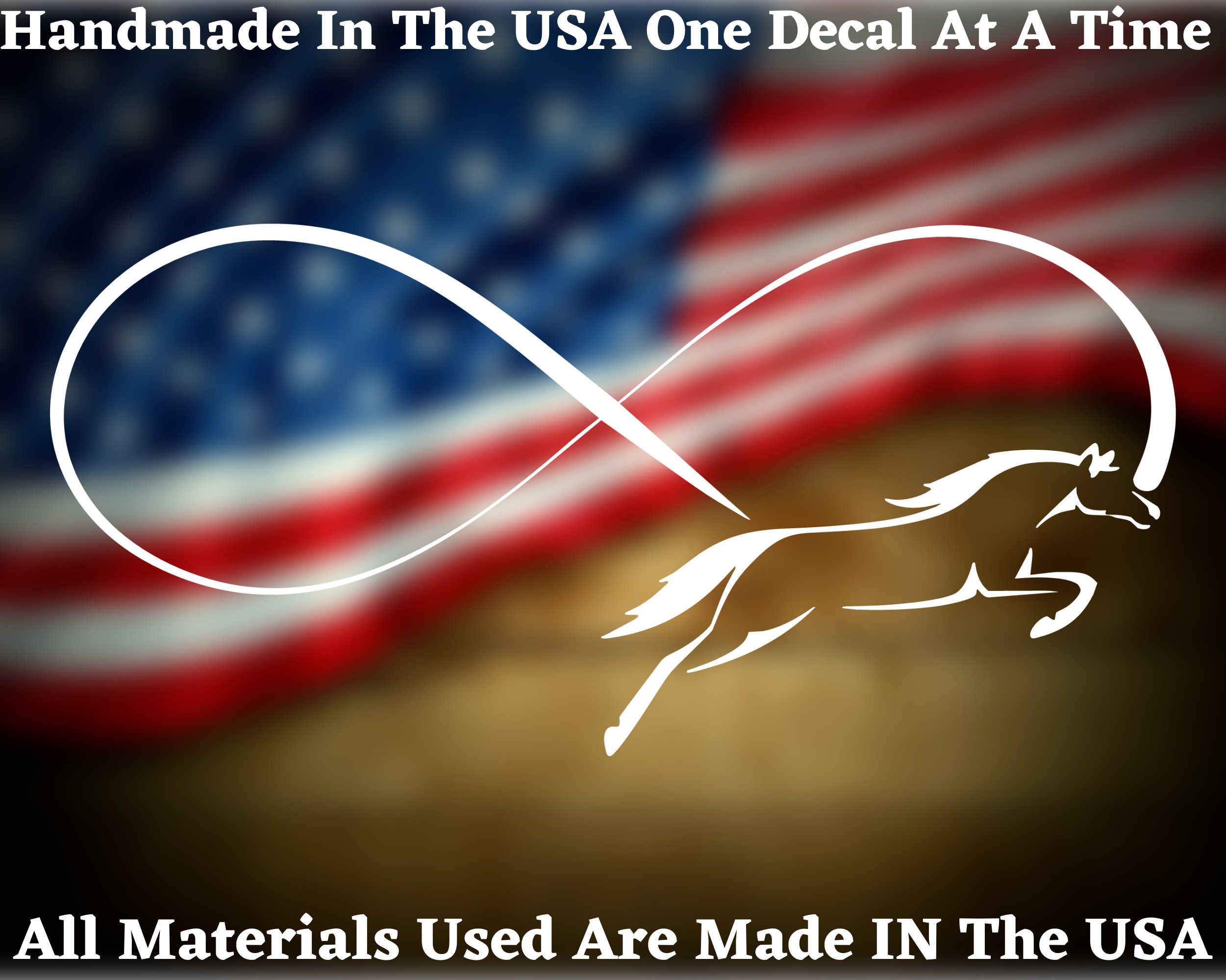 Horse Infinity Car Truck Van Window or Bumper Sticker Vinyl Decal USA ...