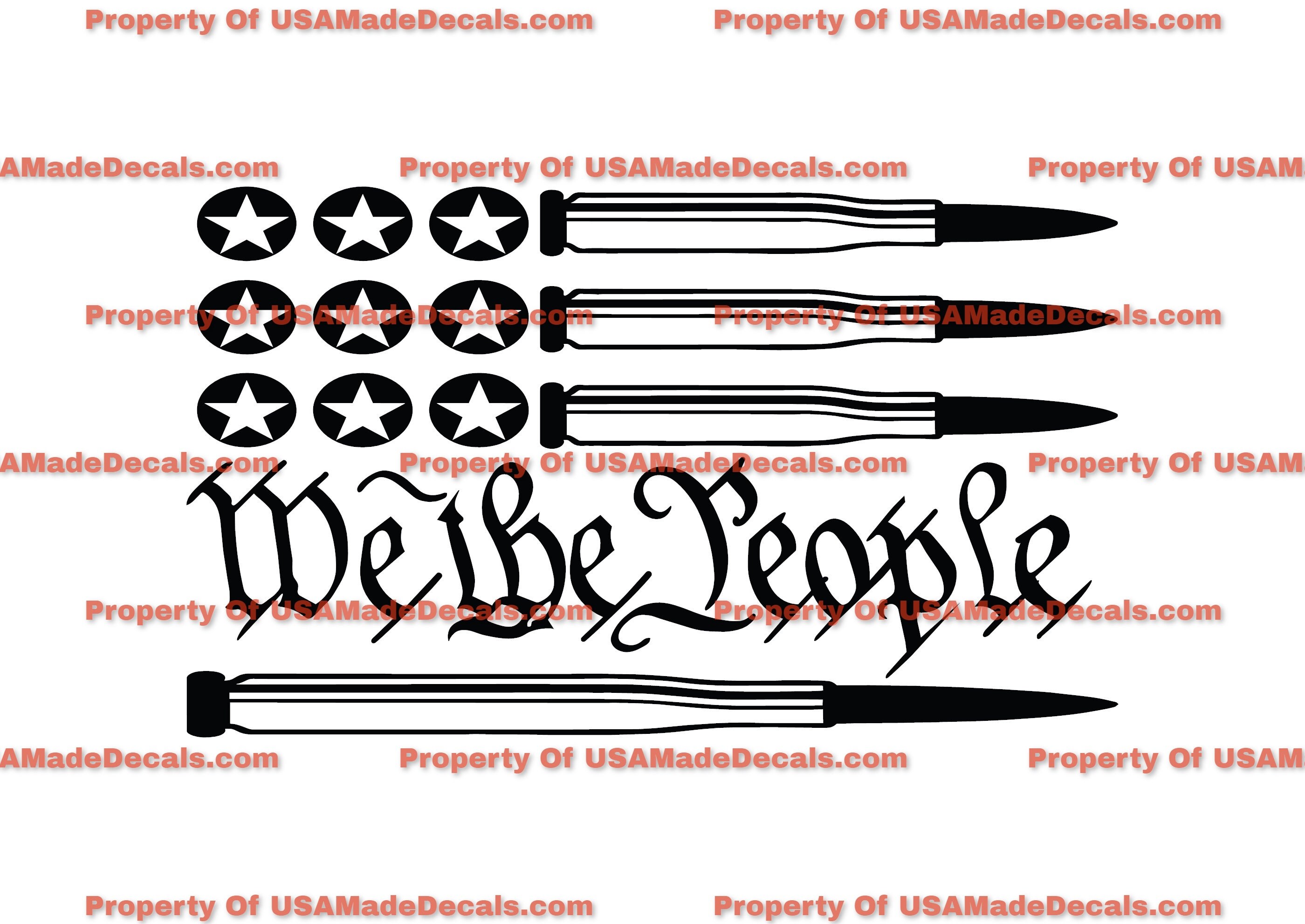 2nd Amendment We the People American Flag With Bullets Car - Etsy