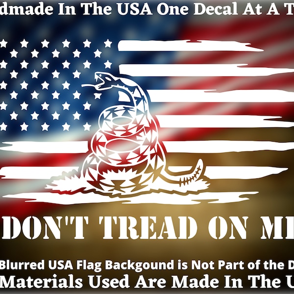 Gadsden Flag Car Decal - Etsy