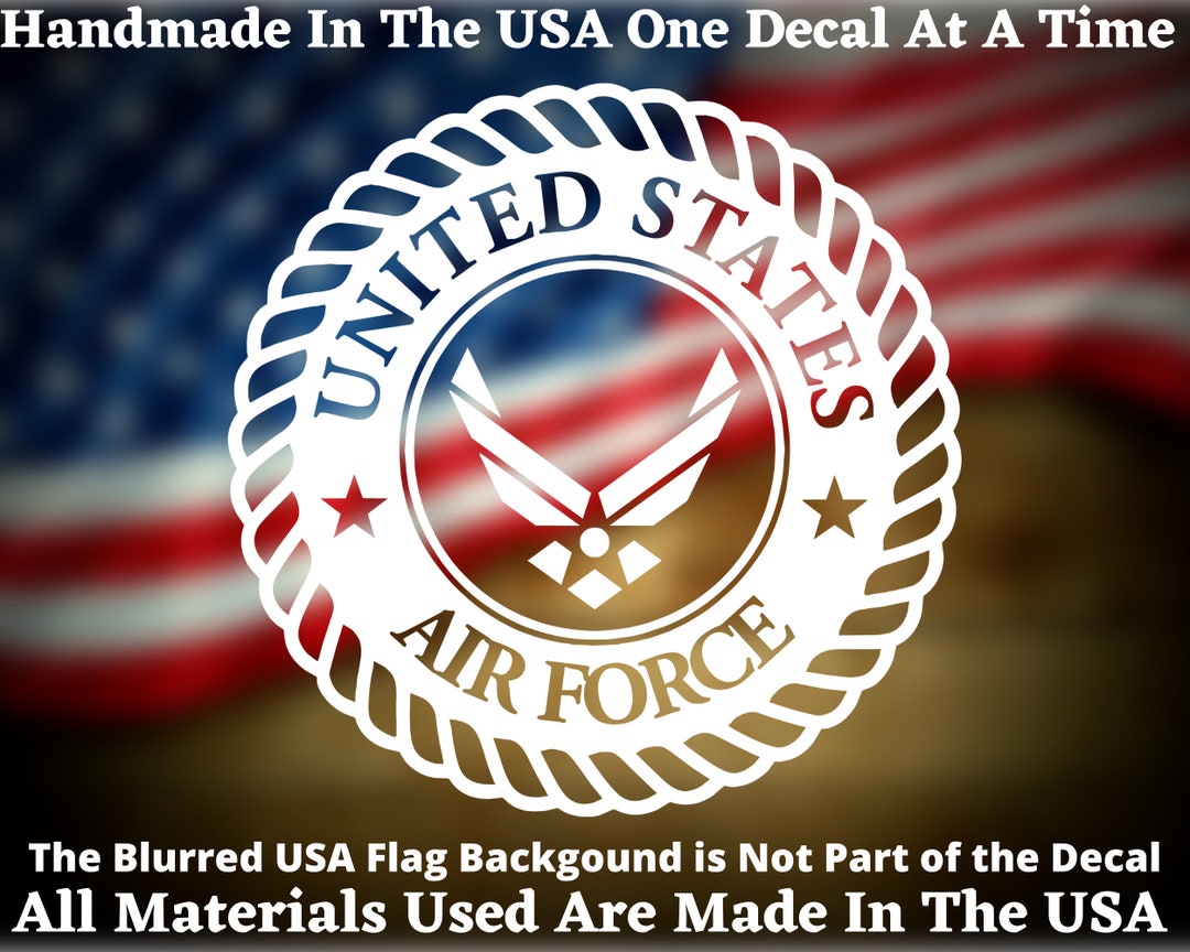 United States Air Force Round Logo Vinyl Decal for Car Truck Van Window ...