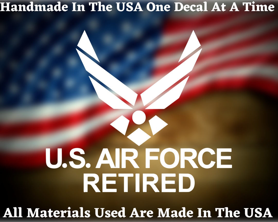 United States Air Force Retired Car Truck Van Window or Bumper Sticker ...