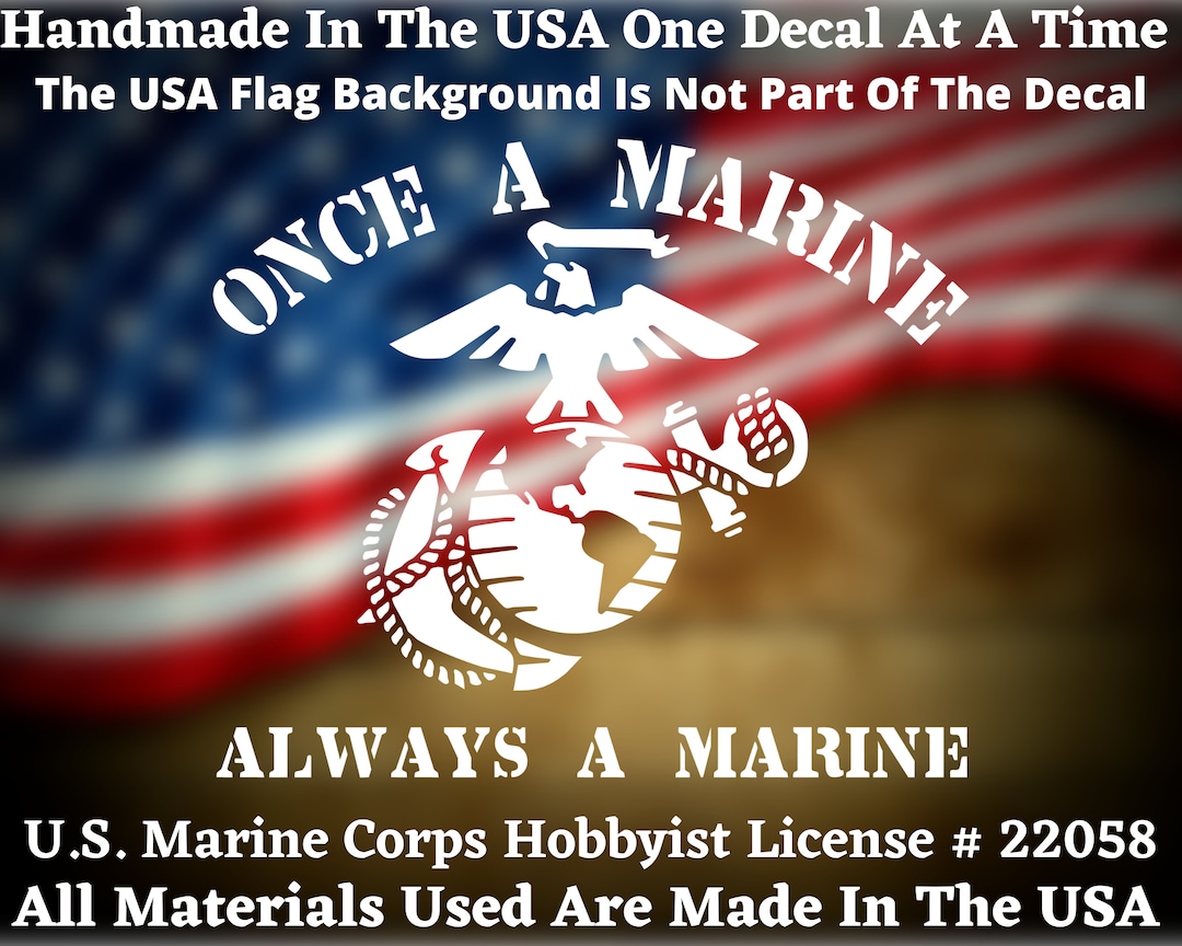 Once A Marine Always A Marine USMC Custom Car Truck Van Window - Etsy