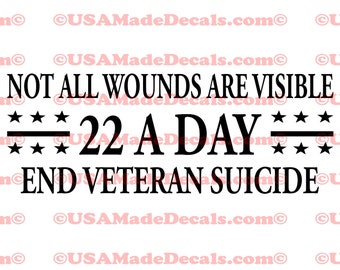 22 Veterans Decal | Etsy