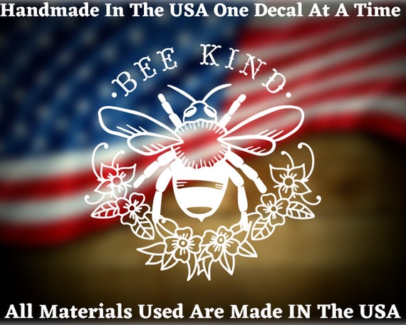 Bee Kind Car Truck Van Window or Bumper Sticker Vinyl Decal - Etsy