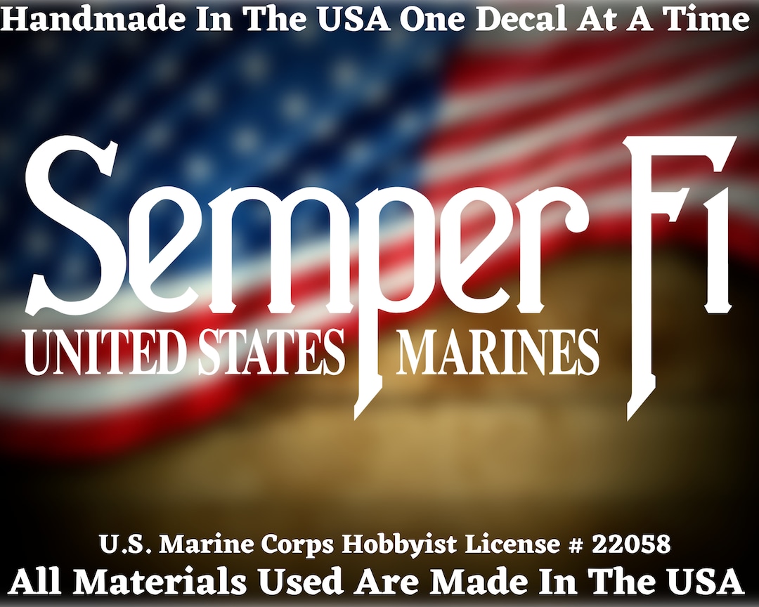 Semper Fi United States Marine Corps USMC Custom Car Truck Van Window ...
