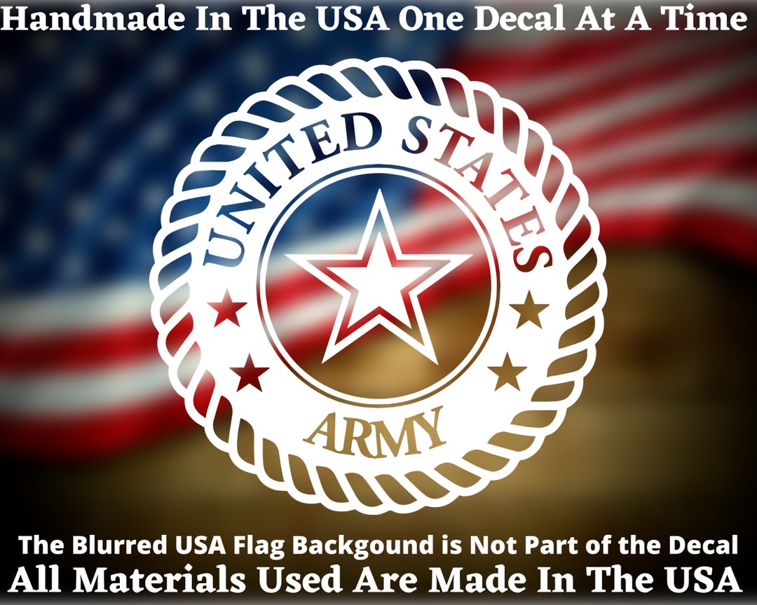 United States Army Round Logo Vinyl Decal for Car Truck Van Window or ...