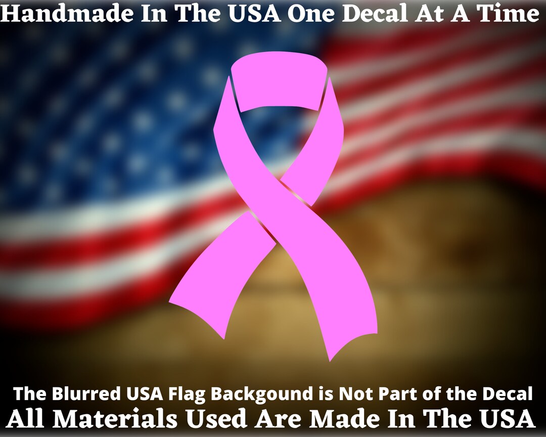 Breast Cancer Awareness Vinyl Decal for Car Window Laptop Vinyl Sticker ...