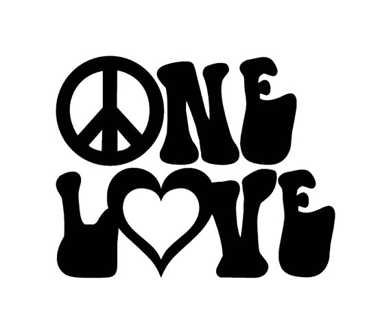 One Love Car Truck Van Window or Bumper Sticker Vinyl Decal | Etsy
