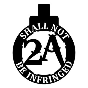 2A Shall Not Be Infringed Gun Barrel 2nd Amendment Car Truck Van Window ...