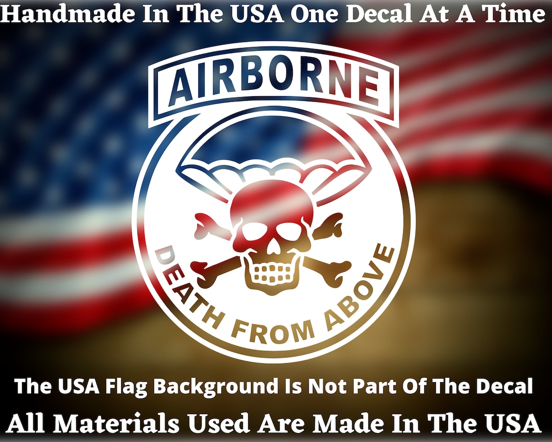 82nd Airborne Death From Above Car Truck Van Window or Bumper Sticker ...
