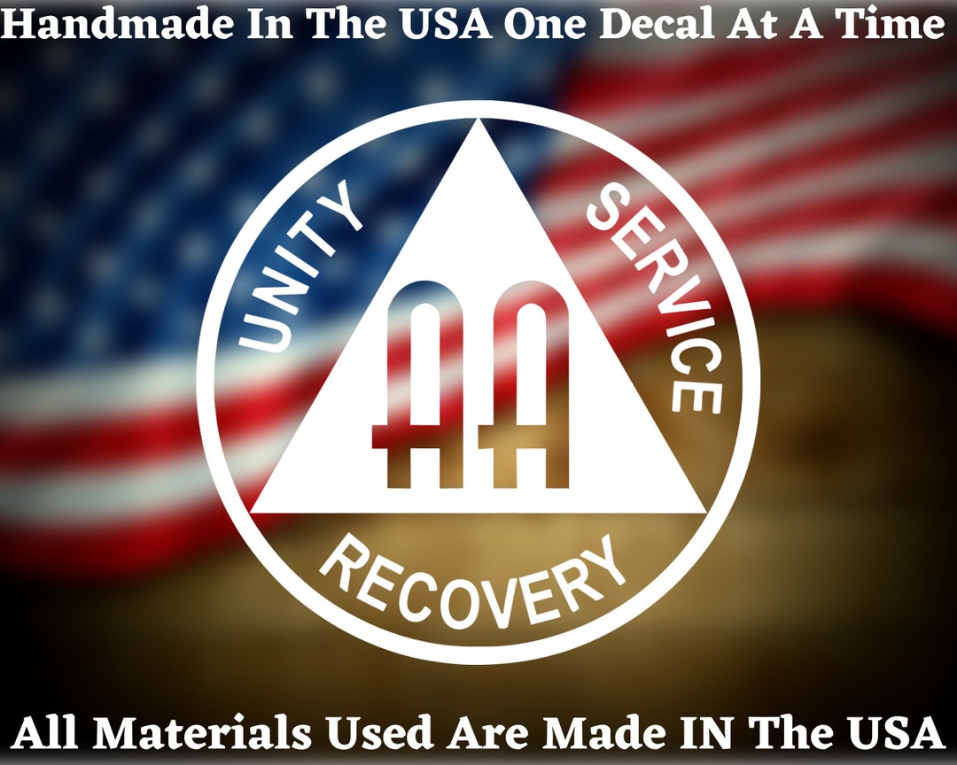AA (alcoholics Anonymous) Unity Service Recovery Car Truck Van Window ...