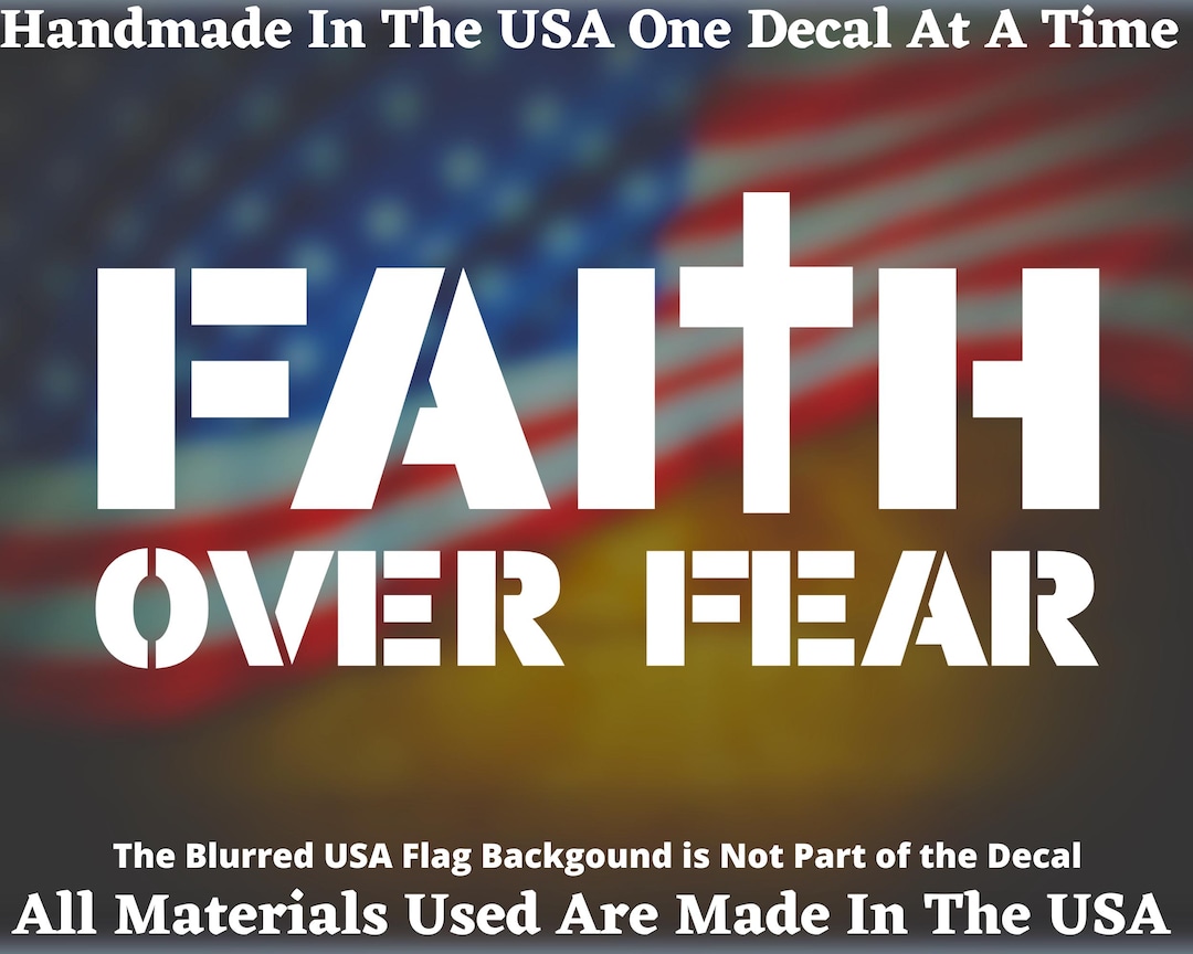 Faith Over Fear Christian Cross Vinyl Decal/sticker for Car Truck Van ...