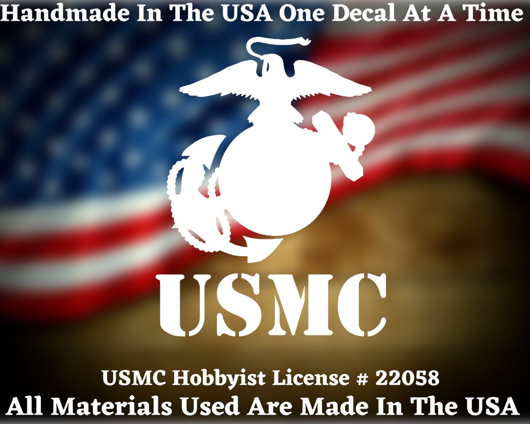 USMC U.S. Marine Corps Eagle Globe and Anchor EGA Die Cut Vinyl Decal ...