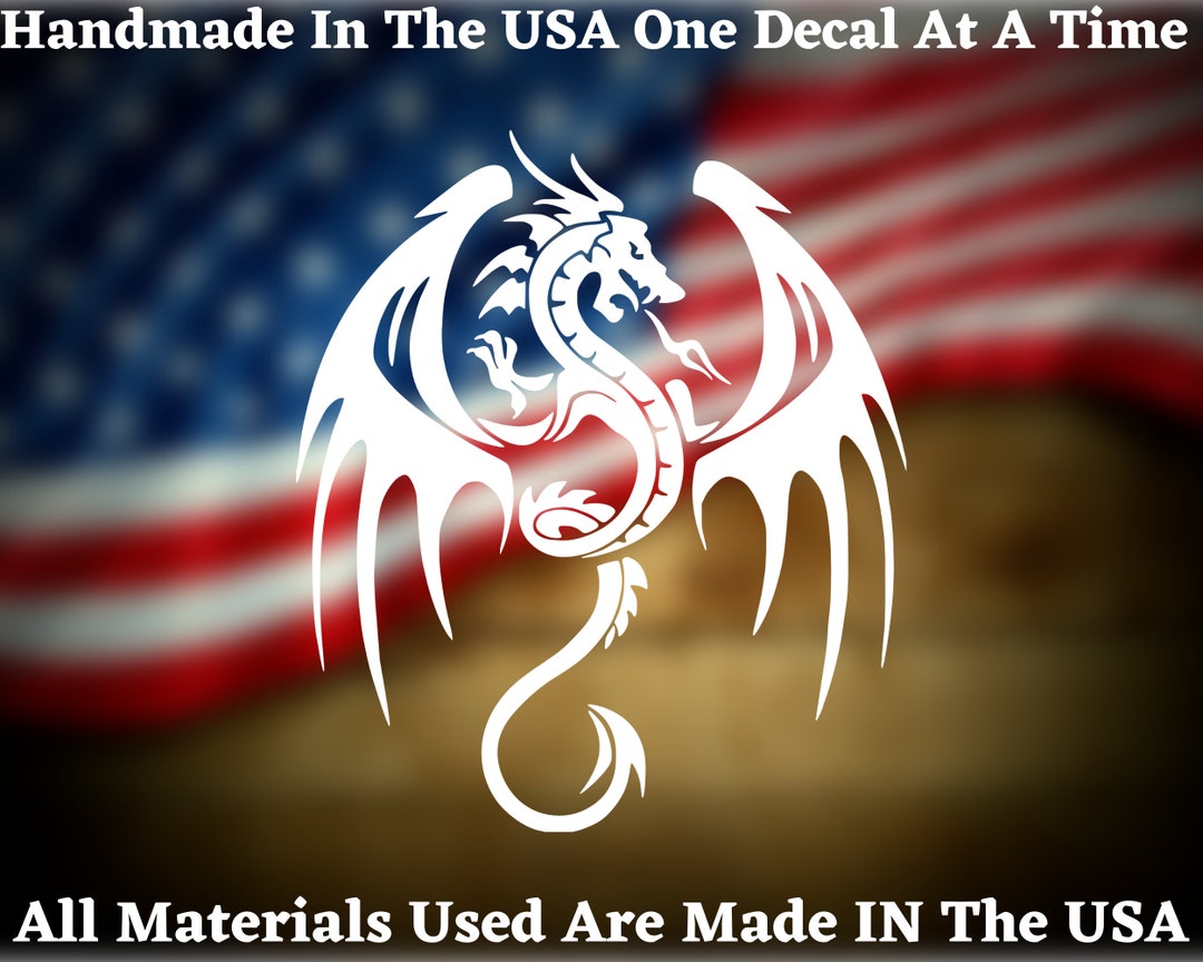 Dragon Tribal Fantasy Mythical Car Truck Van Window or Bumper Sticker ...