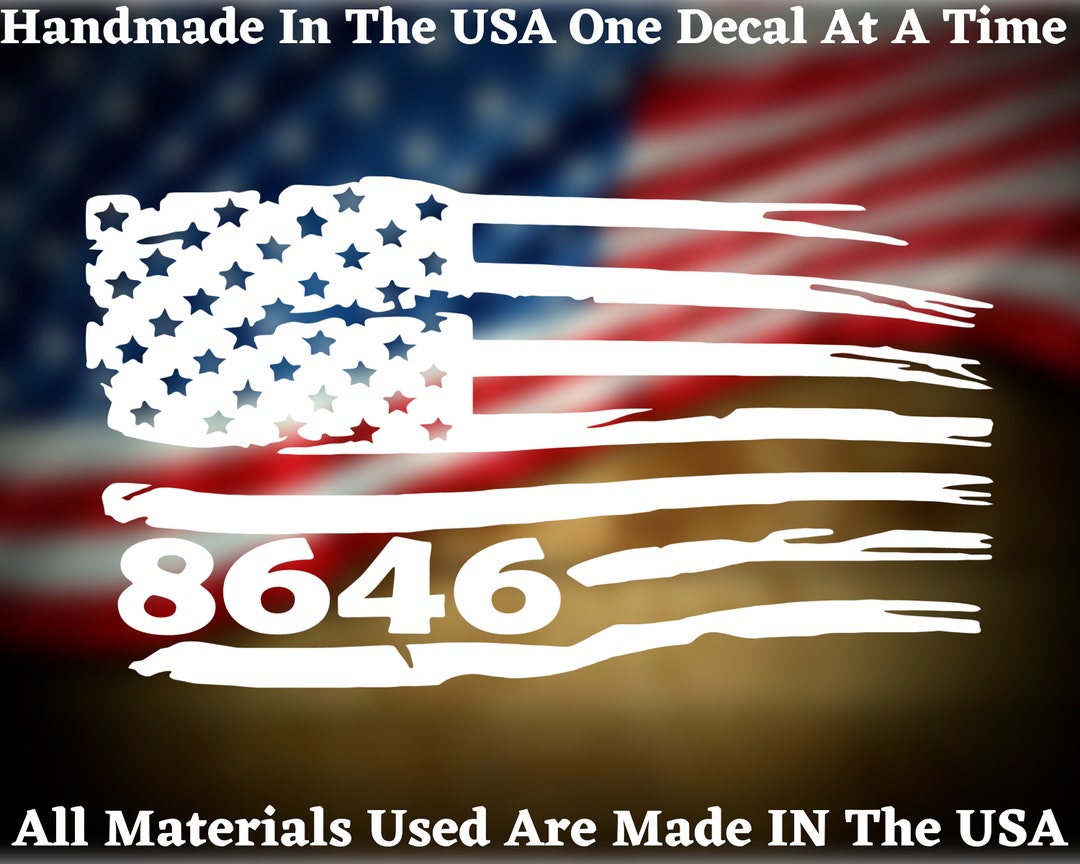 8646 American Flag Die Cut Decal - Home Laptop Computer Truck Car ...