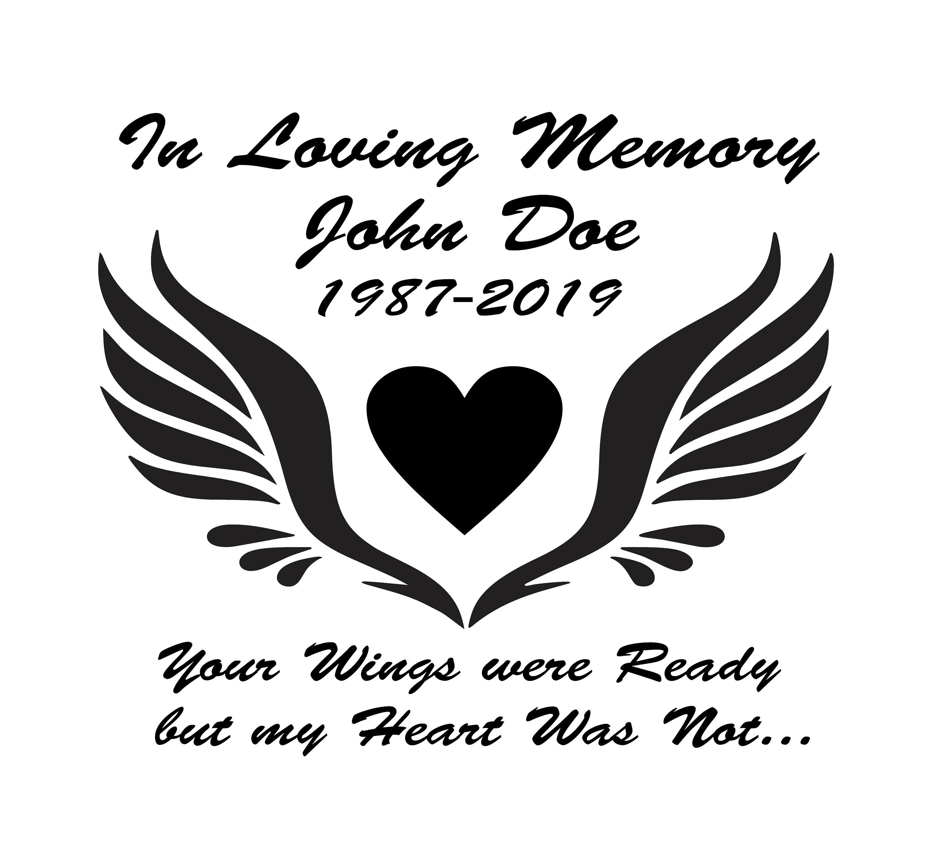 In Loving Memory Car Truck Van Window or Bumper Sticker Vinyl Decal USA ...