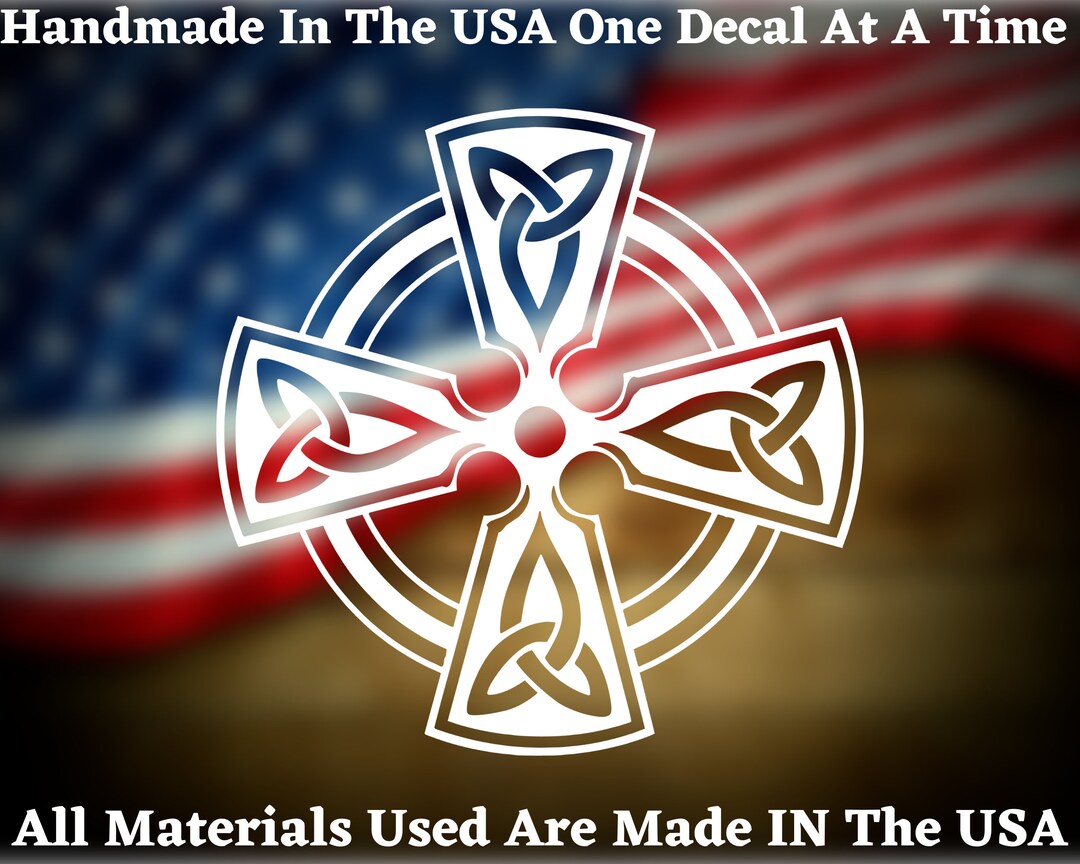 Celtic Cross Car Truck Van Window or Bumper Sticker Vinyl Decal USA ...