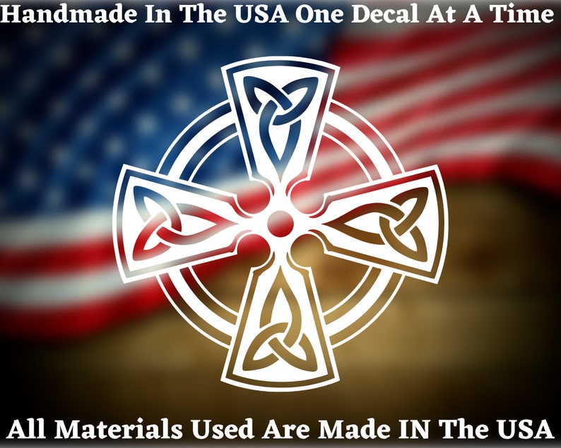 Celtic Cross Car Truck Van Window or Bumper Sticker Vinyl Decal USA ...