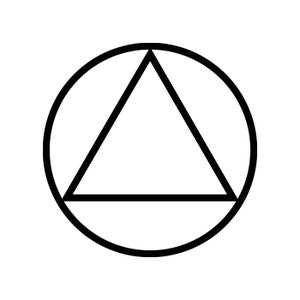 AA (alcoholics Anonymous) Logo Car Truck Van Window or Bumper Sticker ...