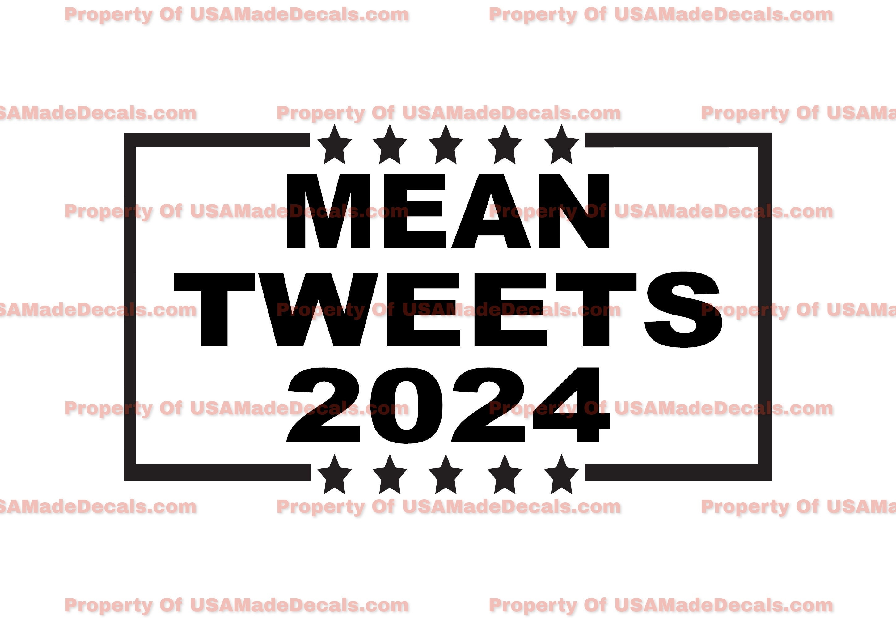 Mean Tweets 2024 Die Cut Decal - Laptop Computer Tumbler Truck Car ...