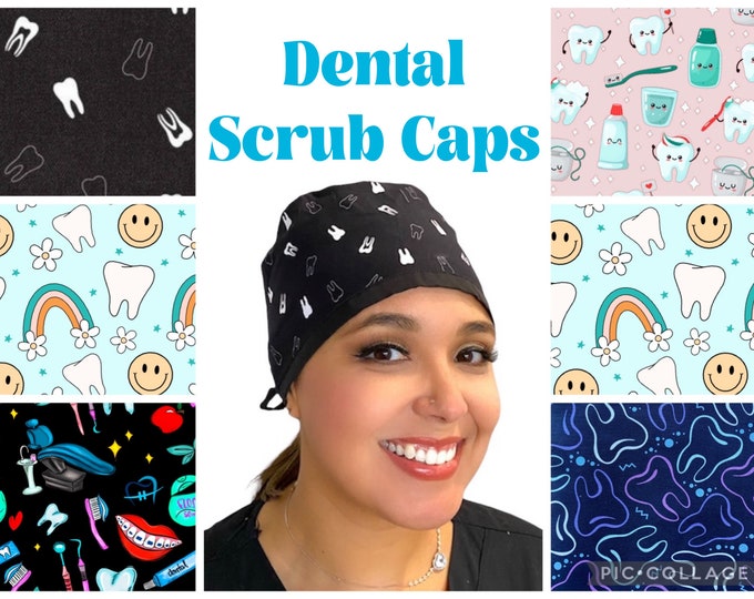 Rose Flowers Dental Scrub Caps for Women, Tooth Surgical Cap Men ...