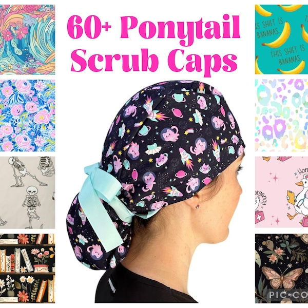 Floral Ponytail Hats - Etsy